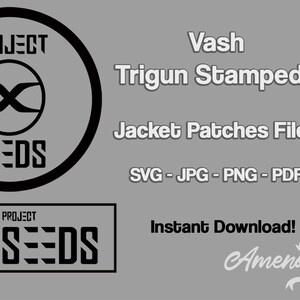Vash Trigun Stampede Jacket Patches SVG PNG JPEG Vector Files - Etsy