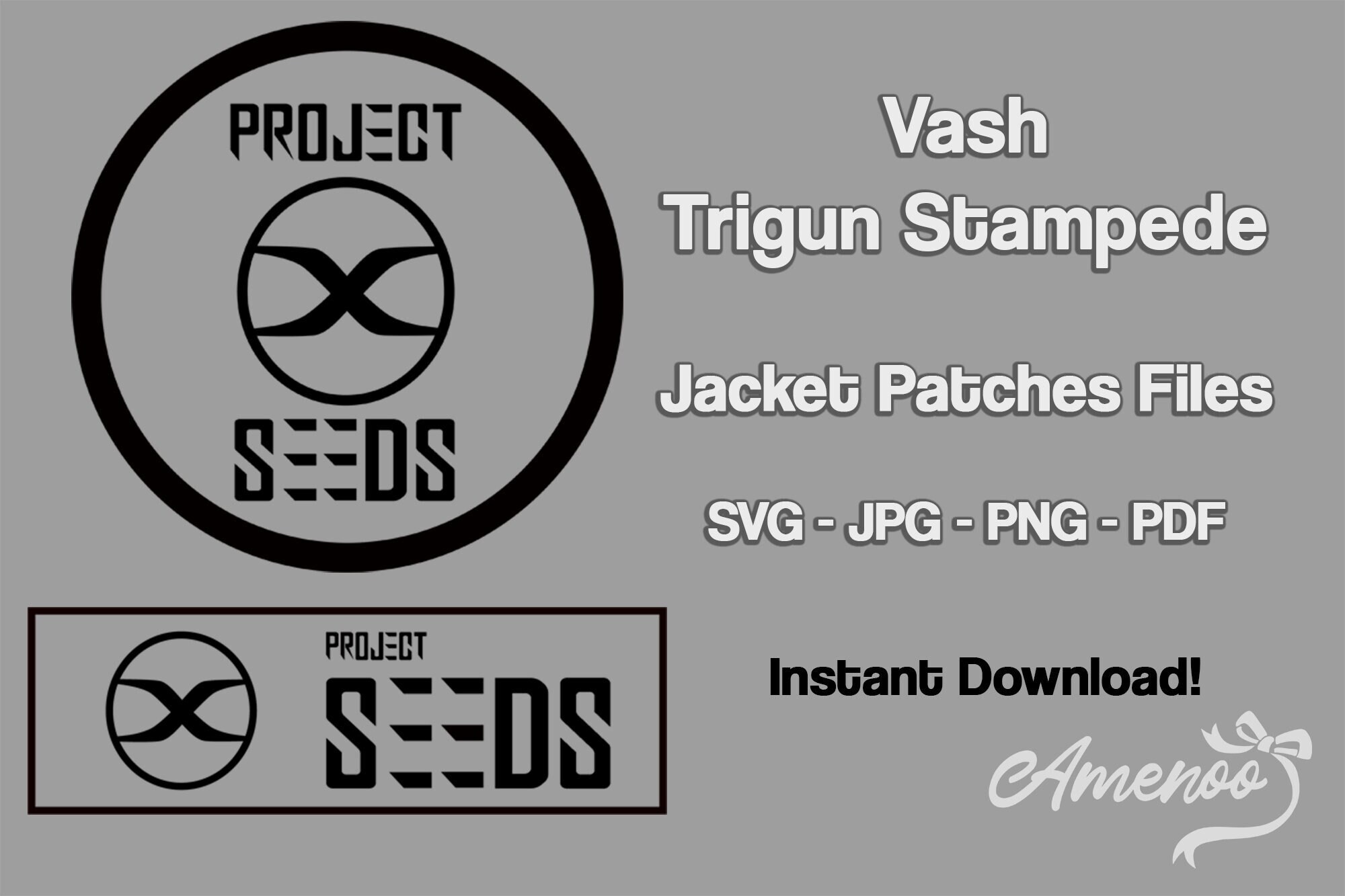 Vash Trigun Stampede Jacket Patches SVG PNG JPEG Vector Files - Etsy