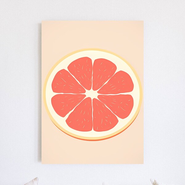 Grapefruit Print - Etsy