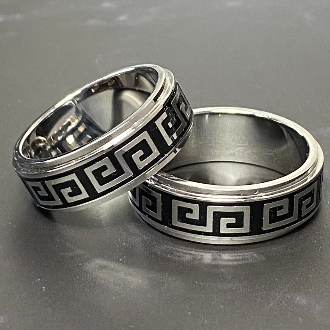 Minotaur Maze Ring Silver Ring Stainless Steel Unisex Gift for Him ...