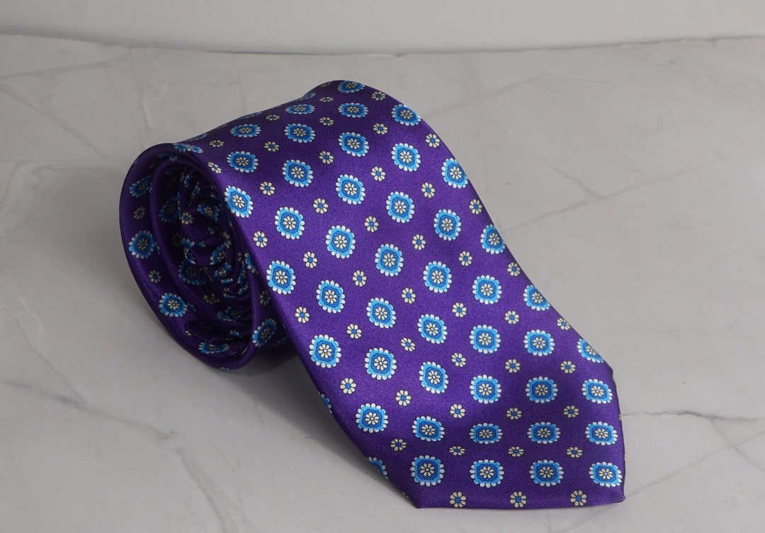Purple Madness Mosaic Tie Polyester Handmade Tie Gift for Him ...