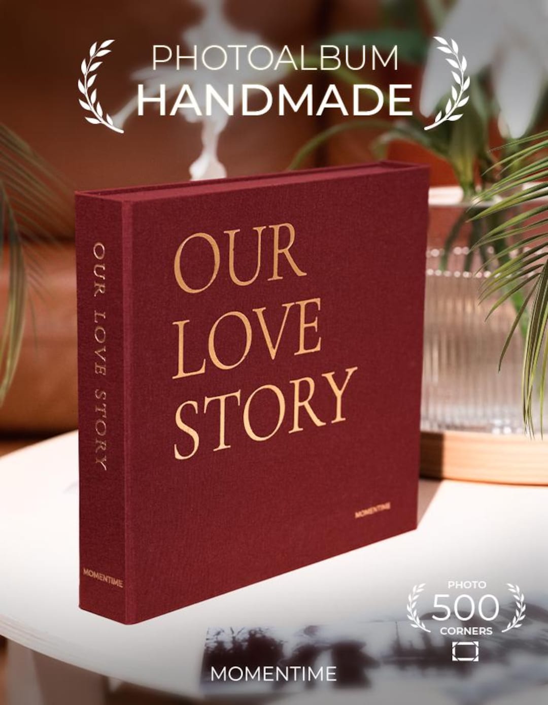 Coffee Table Photo Album OUR LOVE STORY Burgundy - Etsy