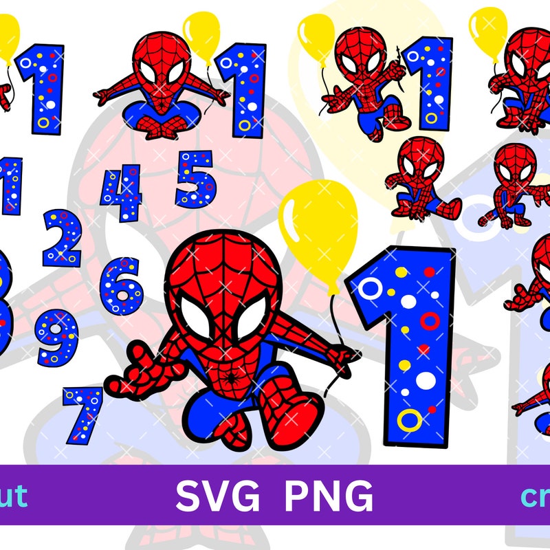 Spiderman Birthday Svg - Etsy