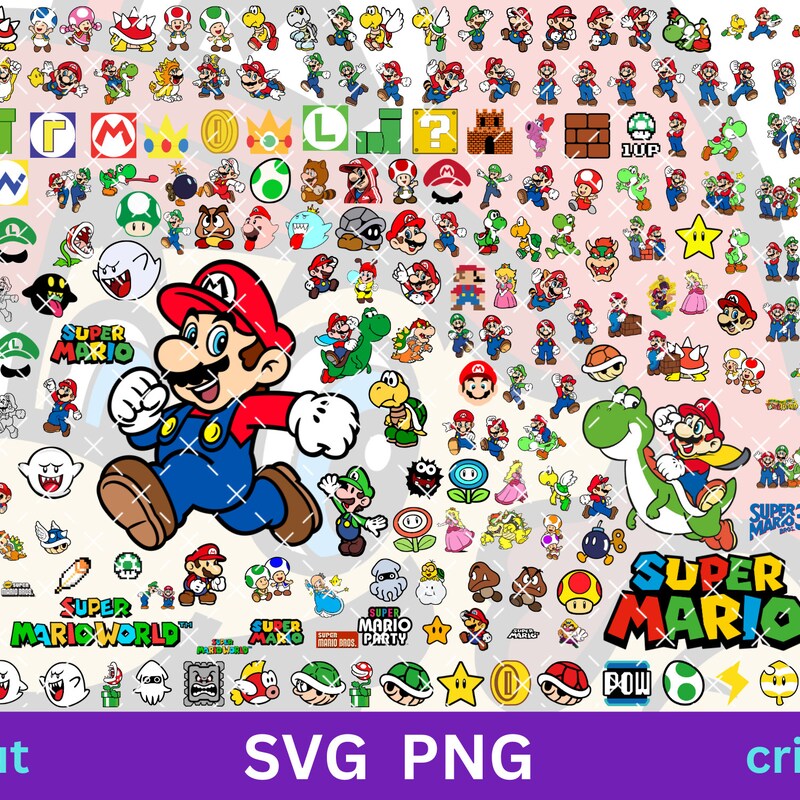 Mario Svg - Etsy