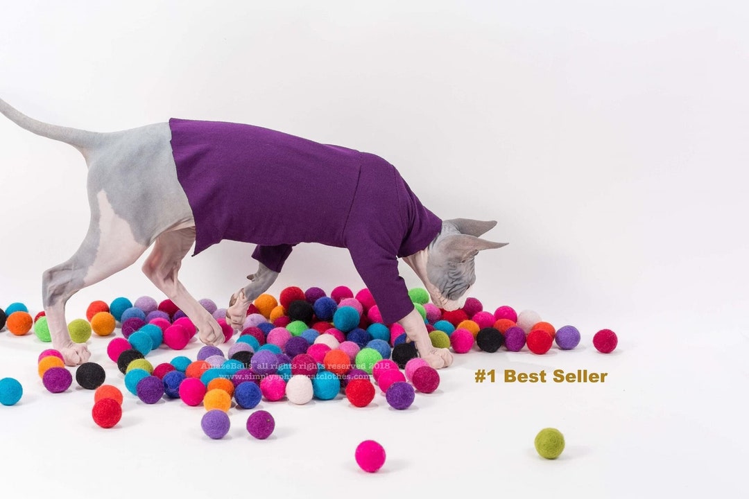 Amaze Balls by Simply Sphynx™ 8 of the Original Small Wool Cat Toy ...