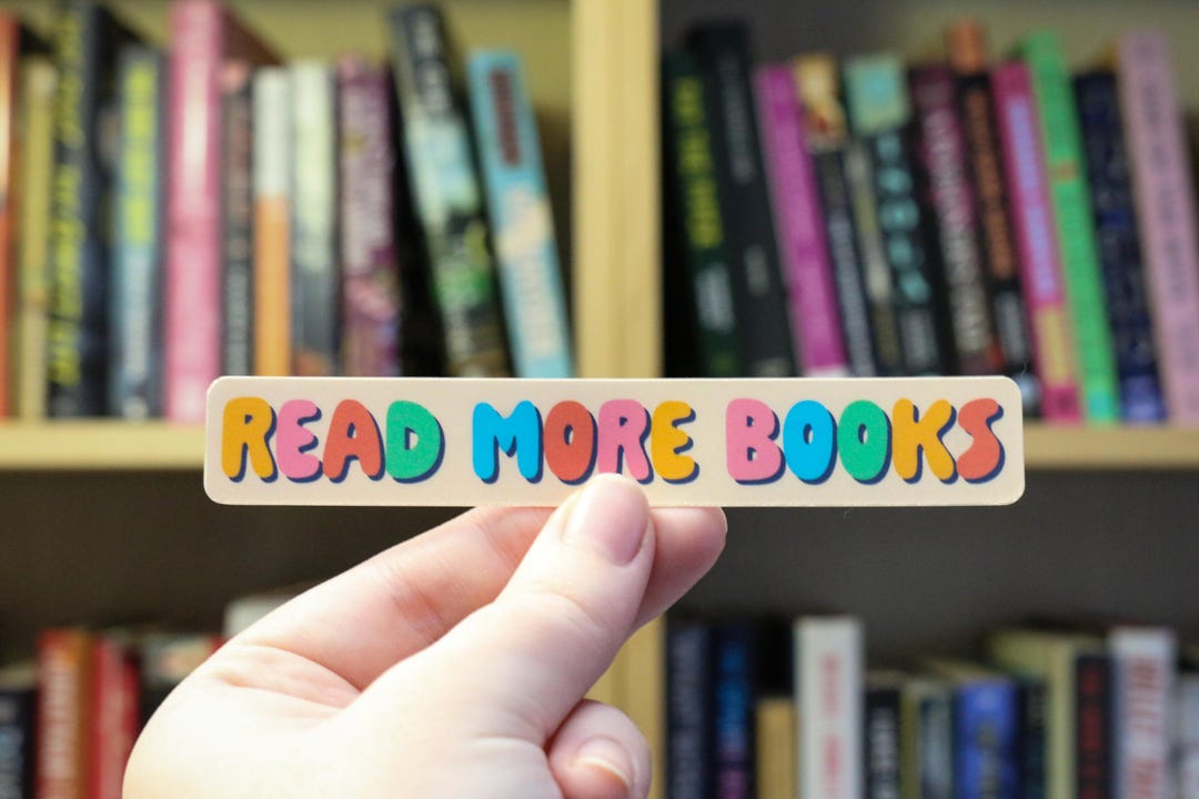 Long Read More Books Sticker | Book Club | Bookish Vinyl Sticker - Etsy