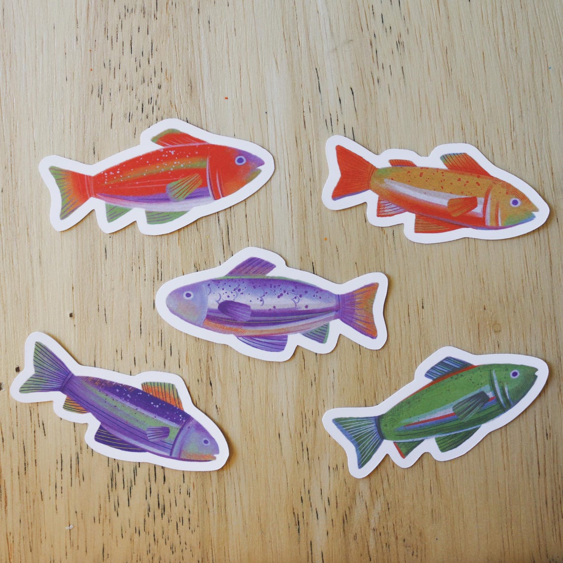 Colorful Fish Sticker Pack Aesthetic Marine Life Stickers Laptop ...