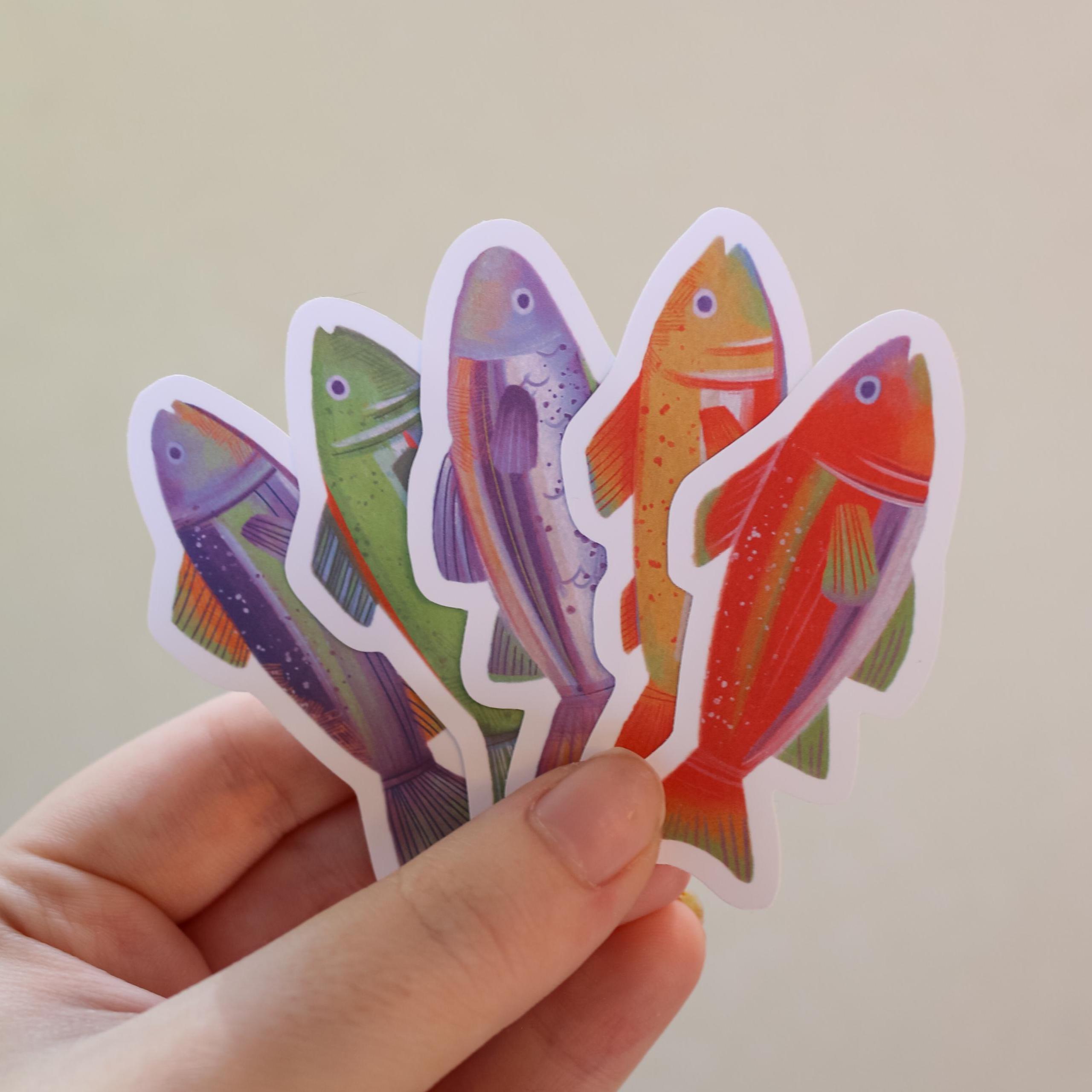 Colorful Fish Sticker Pack Aesthetic Marine Life Stickers Laptop ...