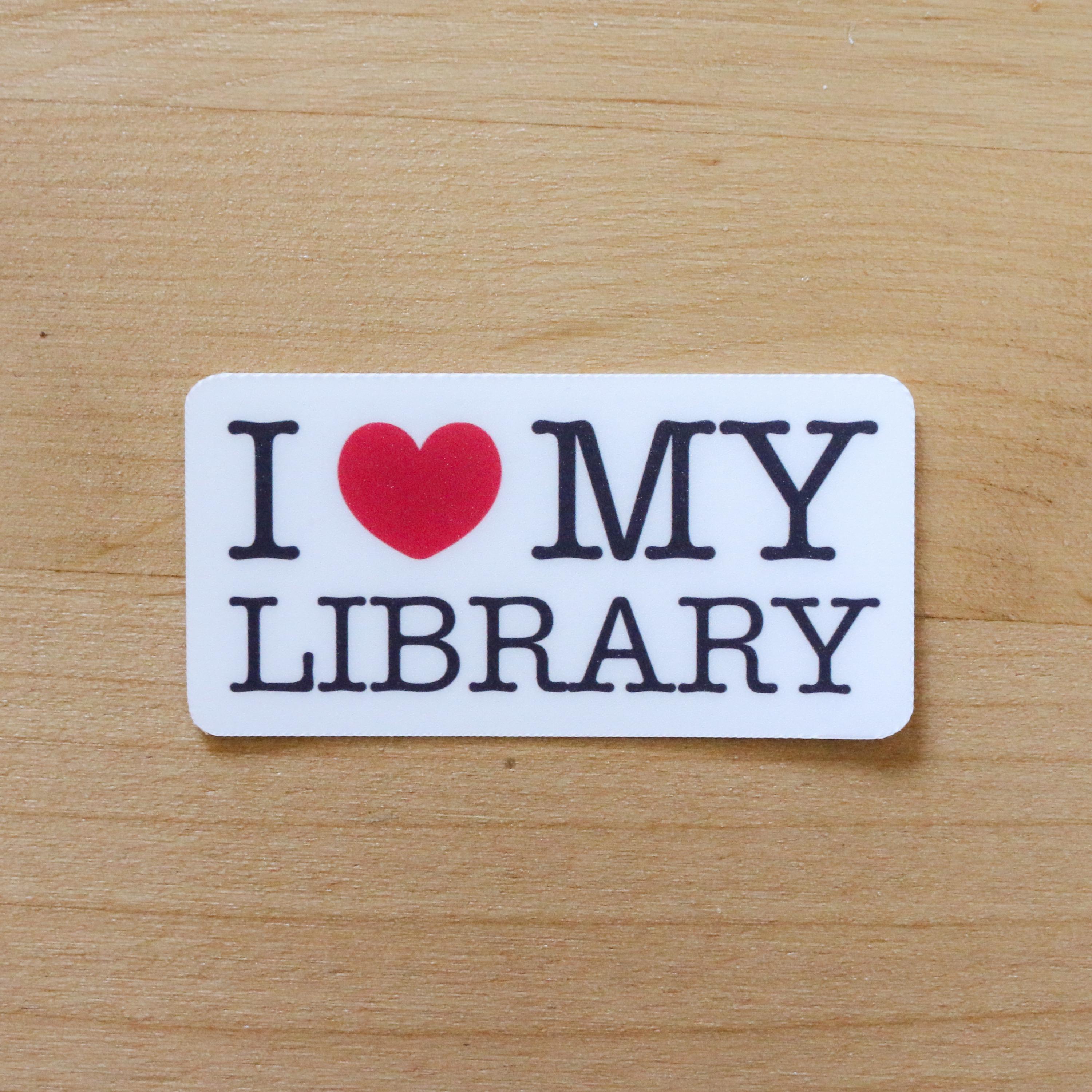 I Love My Library Sticker | I Heart Local Libraries | Laptop Sticker ...