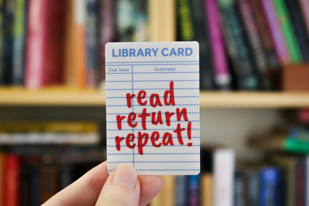 Read Return Repeat Library Card Sticker: Book Lover Gift - Etsy