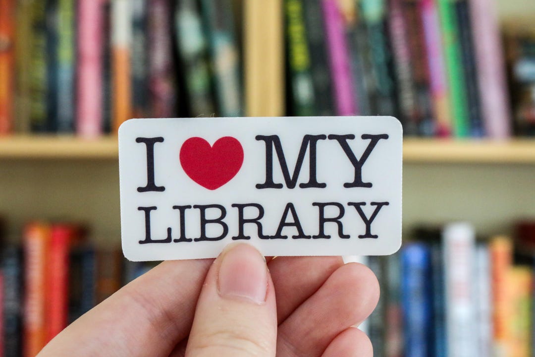 I Love My Library Sticker | I Heart Local Libraries | Laptop Sticker ...