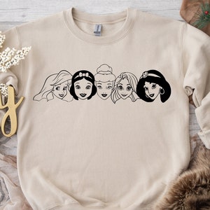 Princesses Heads Svg Png Cricut, Princesses Heads Svg, Princesses ...