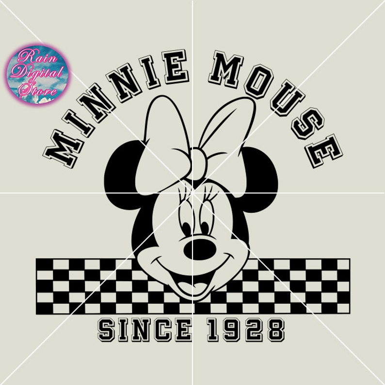 Checkered Minniee Since 1928 SVG PNG AI Eps Mouse Checkered - Etsy