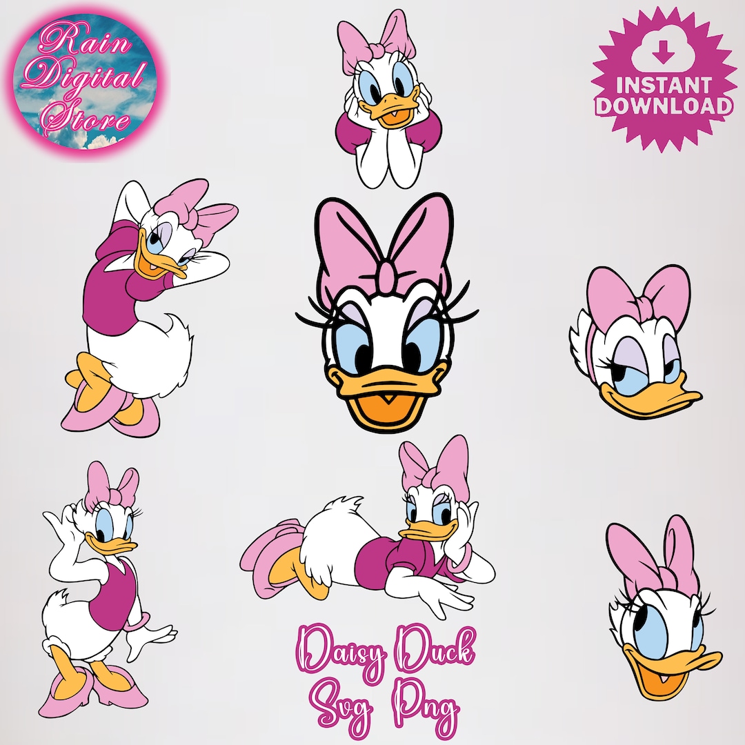 Daisy Duck SVG Bundle, Daisy Duck SVG, Daisy Duck Outline, Daisy Duck ...
