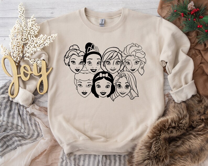 Disneyy Princesses Faces Svg Png Cricut, Princesses Svg Png, Princesses ...
