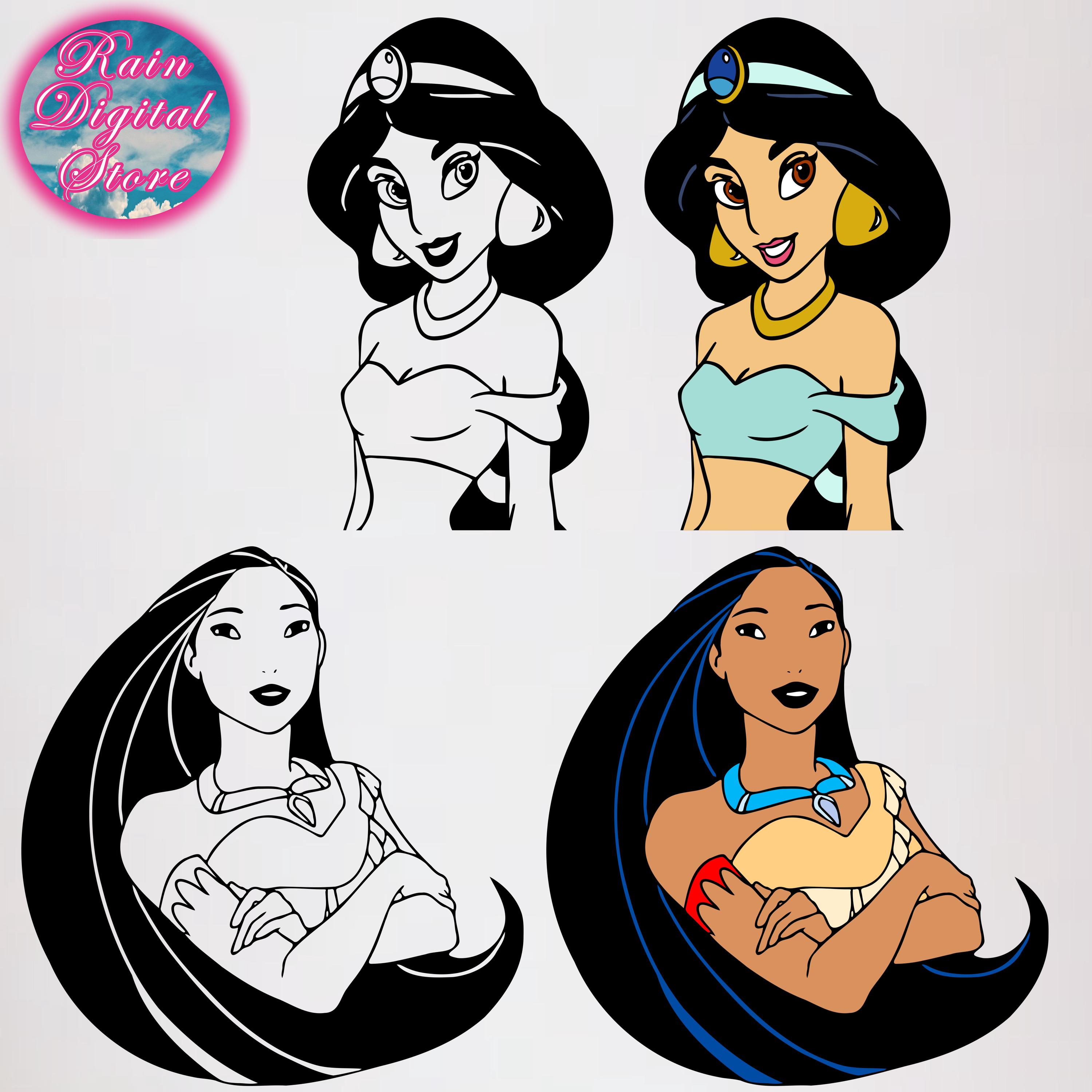 Princesses Svg Bundle, Princesses Silhouette Svg Files, Bundle ...