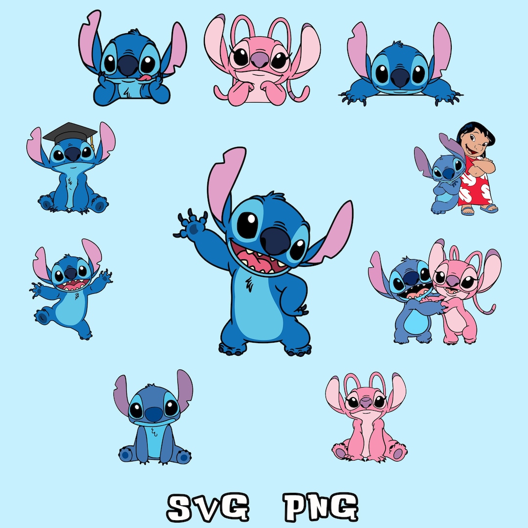 Layered Stitch Svg Bundle, Instant Download, Stitch Svg Png Bundle ...