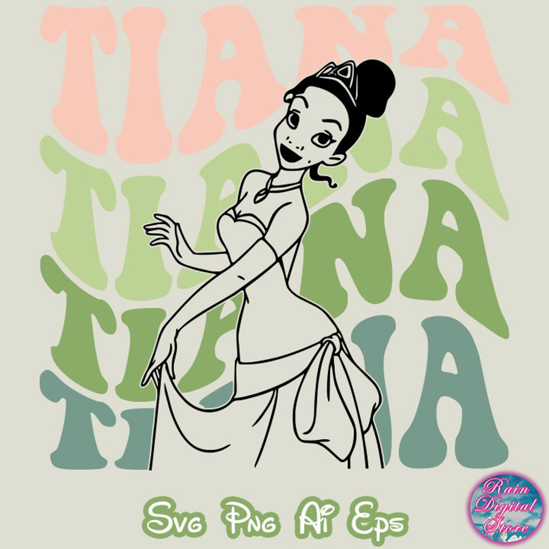 Colorful Retro Princess Tianaa Svg Png Cricut, Colorful Tianaa Svg ...