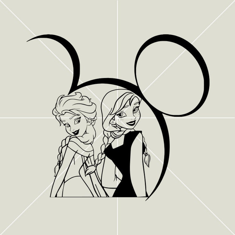 Elsa & Anna Svg Elsa Anna Vector Frozen Shirt Svg Digital - Etsy