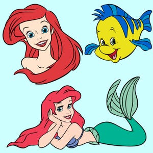 Layered Ariel Little Mermaid Svg Bundle, Instant Download, Bundle for ...