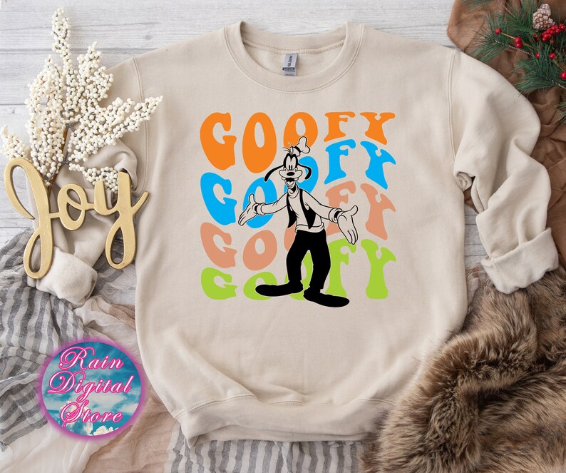 Retro Wavy Goofyy Svg Png Cricut, Colorful Retro Wavy Goofyy Svg Png ...