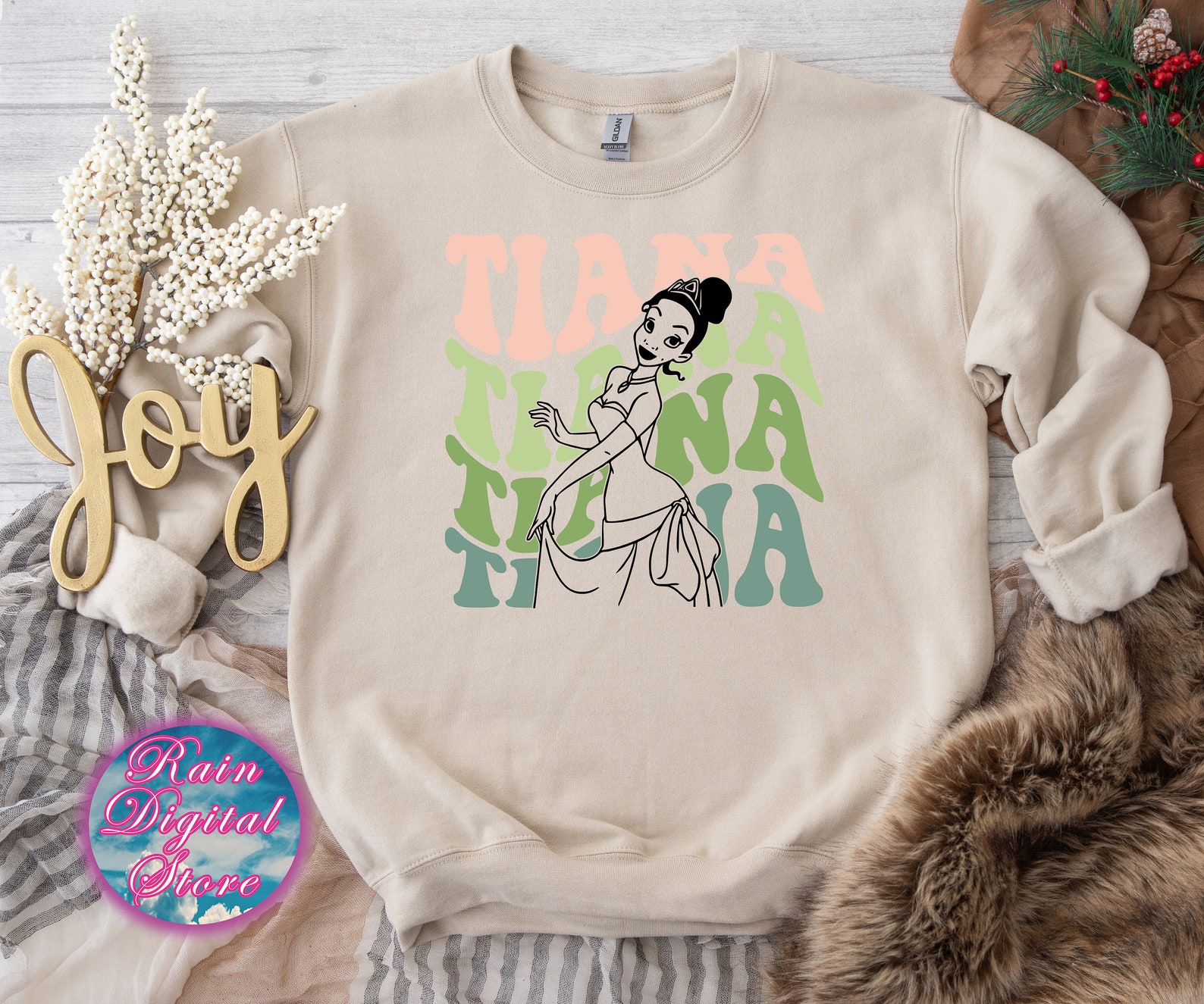 Colorful Retro Princess Tianaa Svg Png Cricut, Colorful Tianaa Svg ...