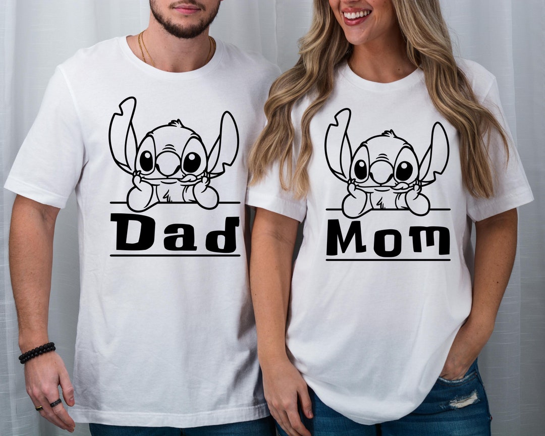 Stitch Mom Dad Bundle Svg Png, Mom Stitch Svg, Dad Stitch Svg, Stitch ...