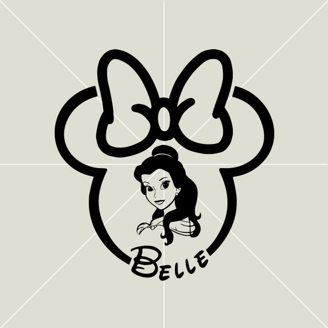 Princesses Belle Svg, Minniee Belle Vector, Belle Shirt Svg, Digital ...