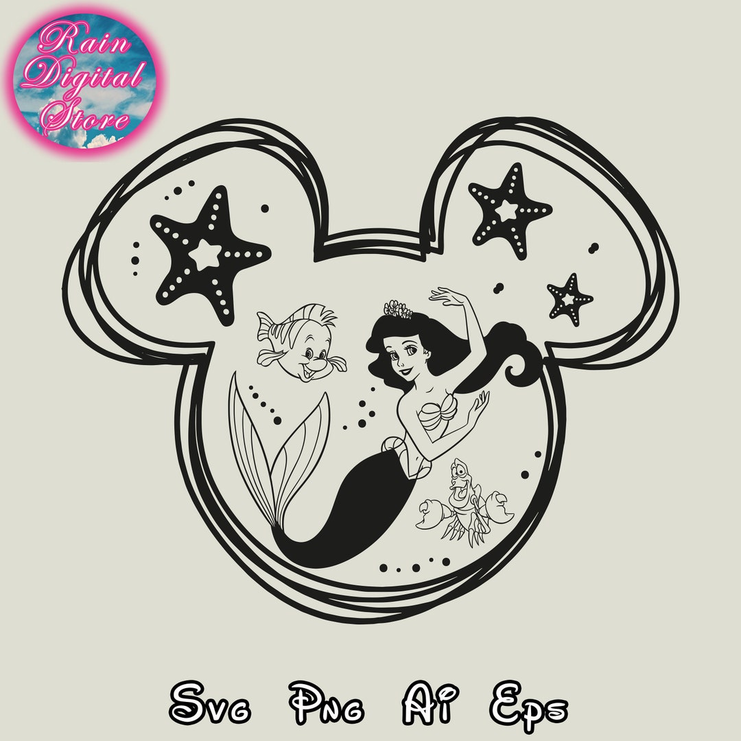 Princess Mouse Head Svg Png Cricut, Princess Svg Png, Vinyl Cut File ...