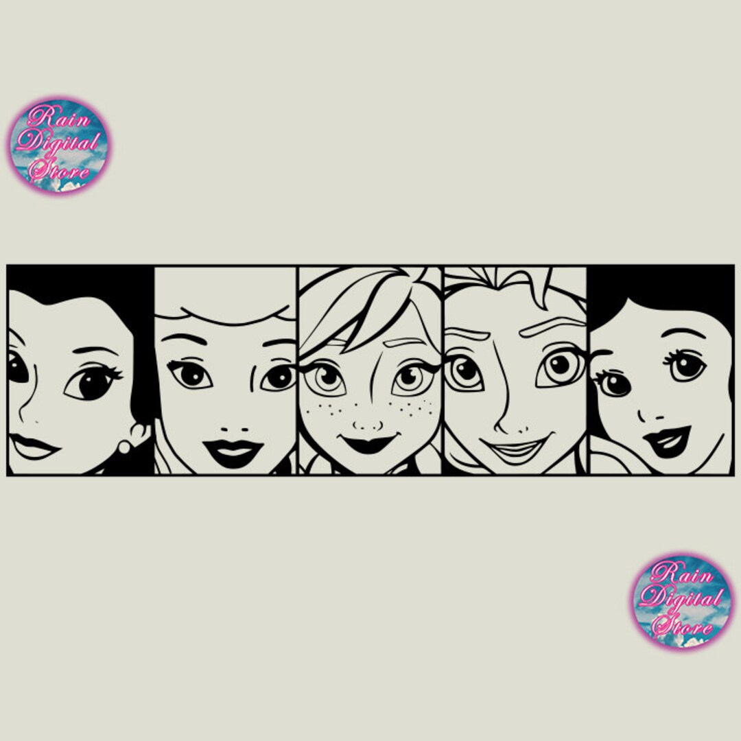 Princesses SVG, Princesses PNG, Princesses Instant Download - Etsy