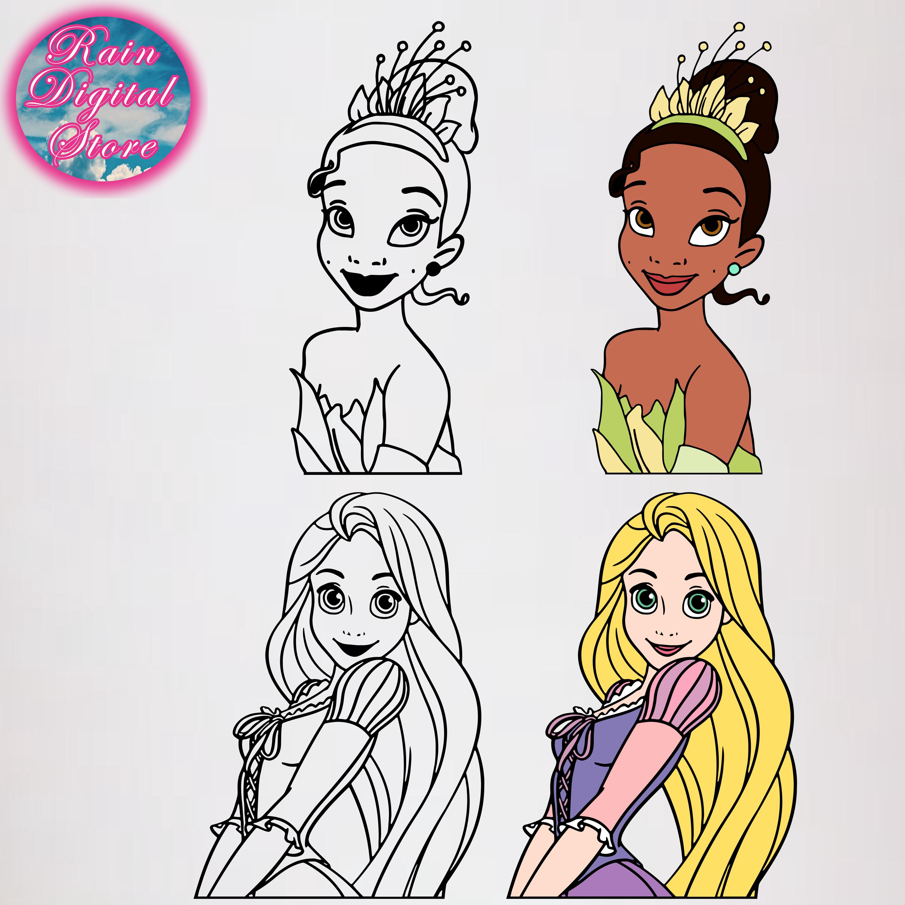 Princesses Svg Bundle, Princesses Silhouette Svg Files, Bundle ...