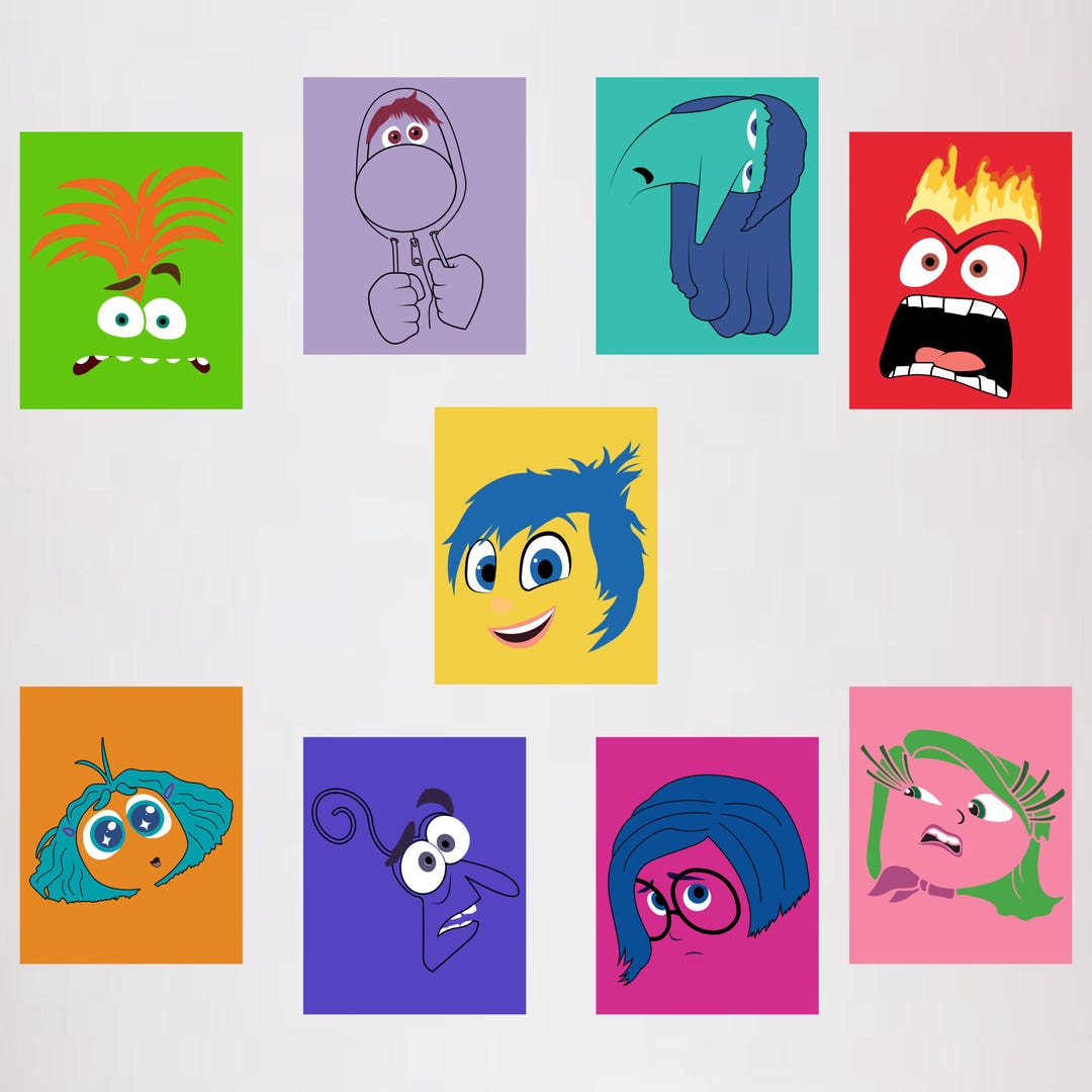 Inside Out 2 Character Face Svg Png, Inside Out Shirt Svg, Svg for Cut ...