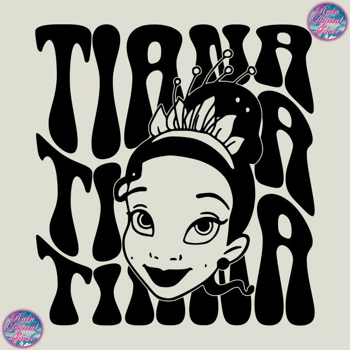 Retro Tianaa Svg Png Cricut, Retro Princess Tianaa Svg, Tianaa Svg, Svg ...