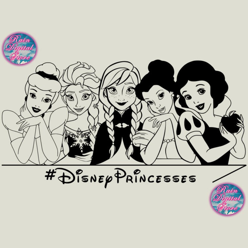 Princesses SVG Princesses PNG Princesses Instant Download - Etsy