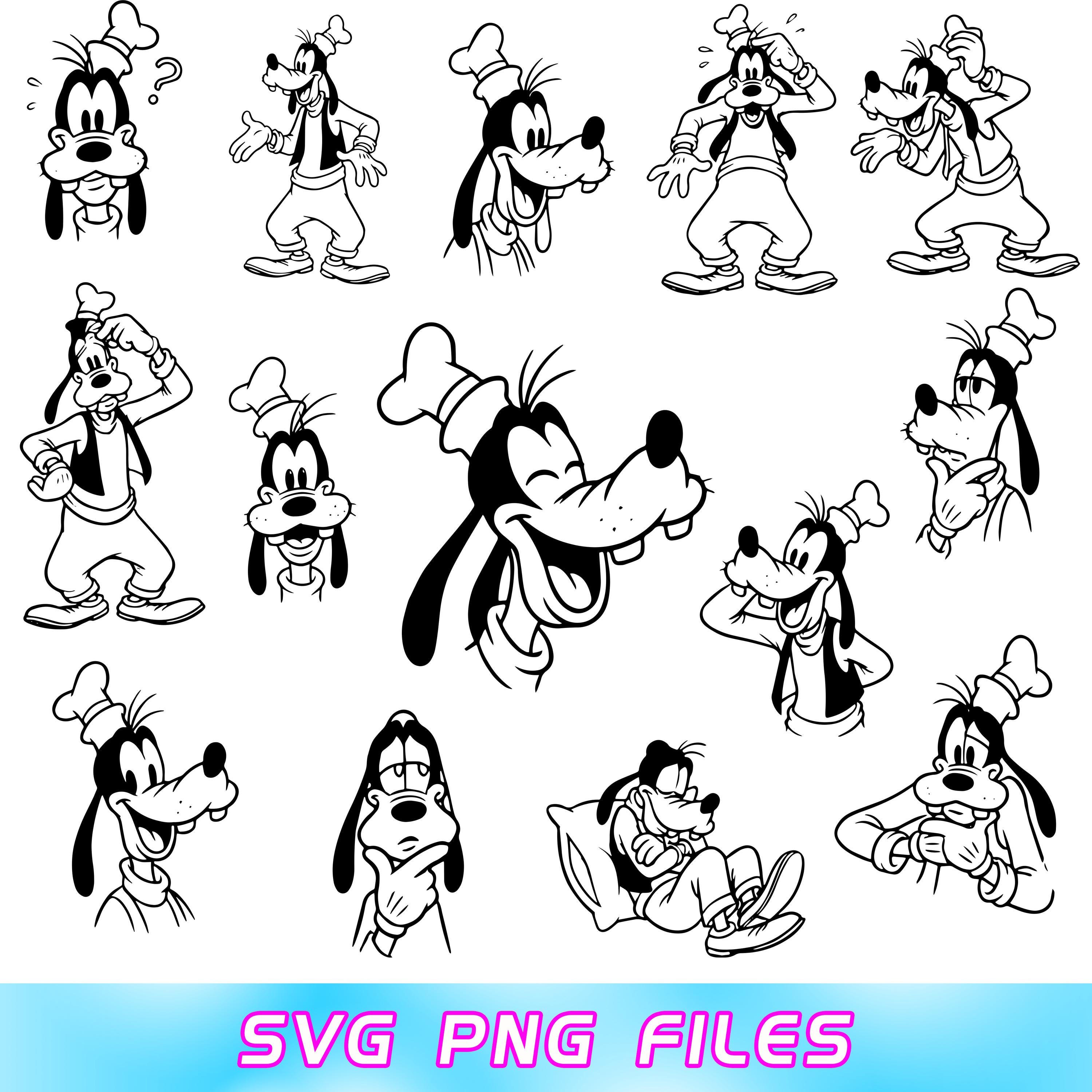 Goofy Bundle SVG PNG, T-shirt Designs, Cricut File - Etsy