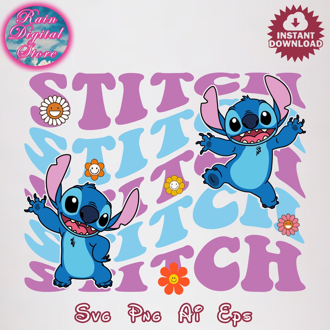 Stitch Nuevo Diseño Svg, Vector de dibujos animados, Magical Kingdom Svg, Archivo de corte ...