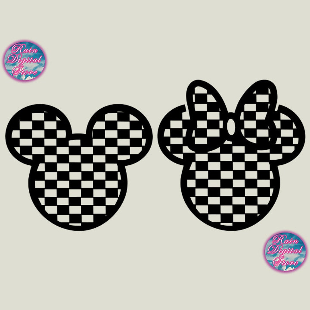 Bundle Checkered Minniee Mickeyy Svg Png Ai Eps, Disneyy Checkered Svg ...