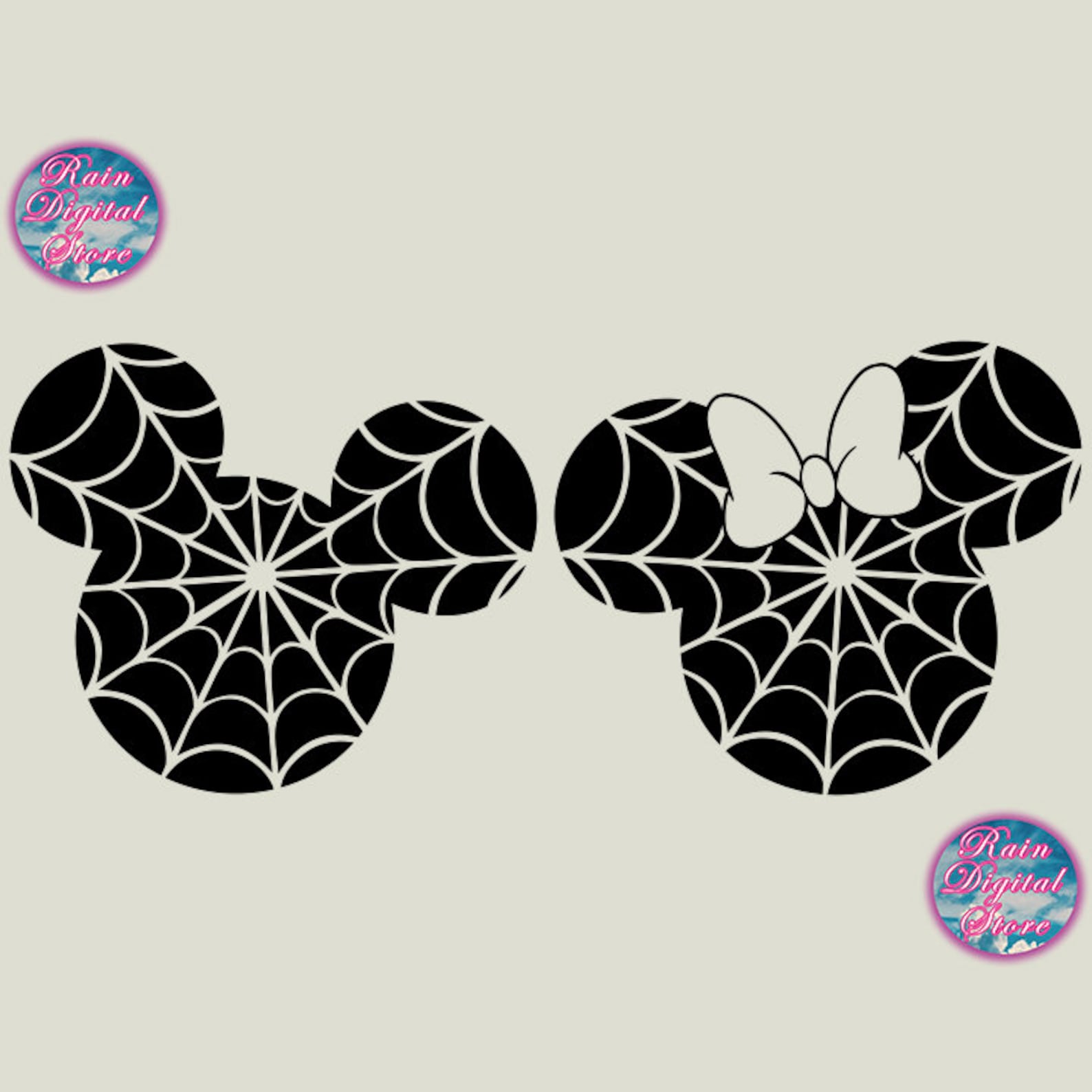 Bundle Halloween Mouse Spider Web SVG, Halloween Mouse Spider Web Svg ...