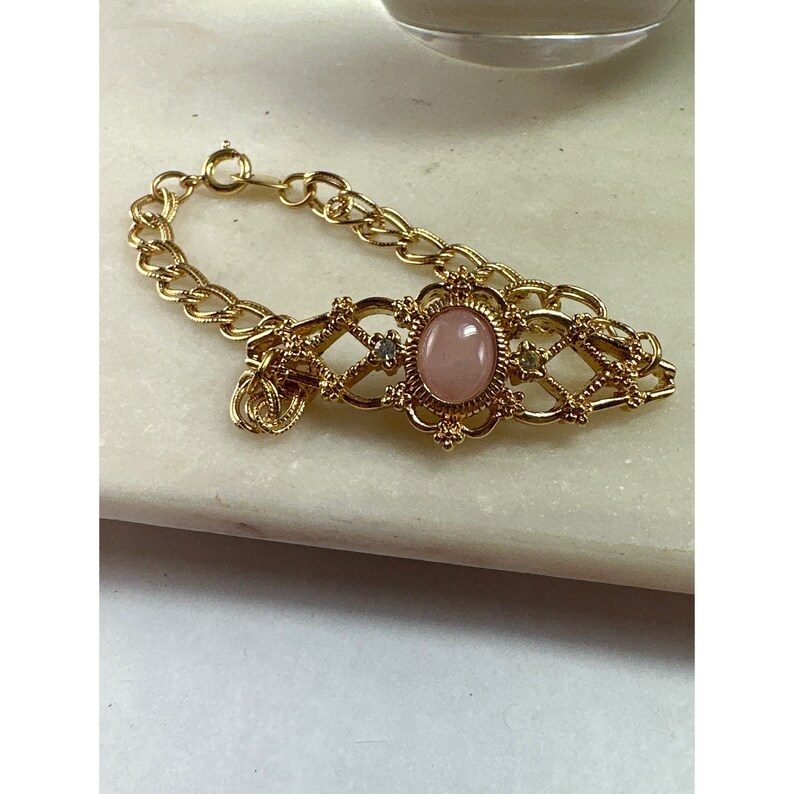 Vintage Avon Genuine Rose Quartz Bracelet - Etsy