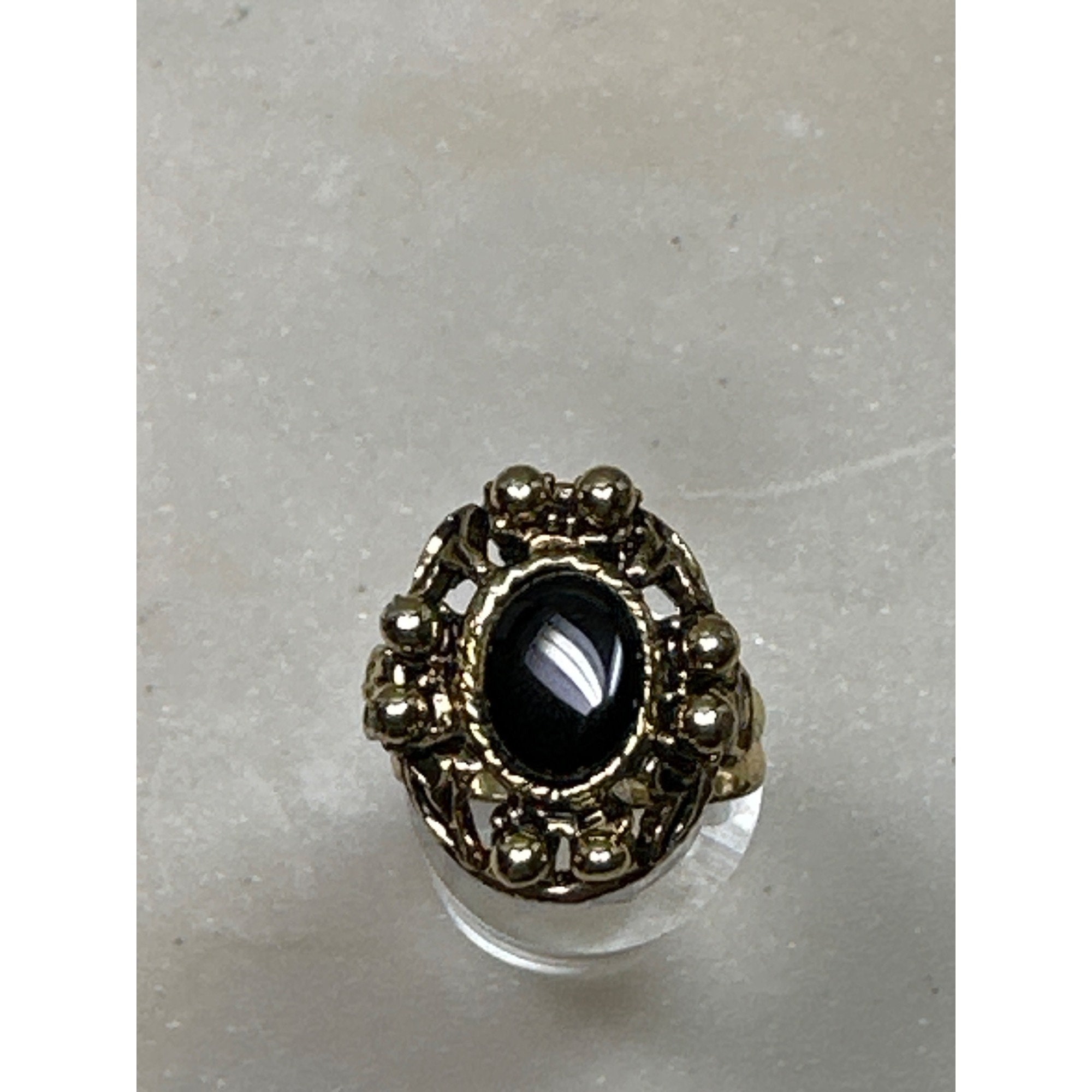Vintage Mystic Noir Ring - Etsy