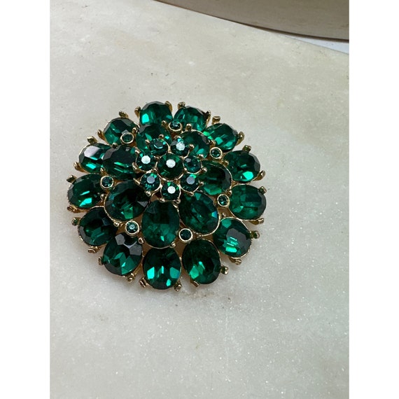 Vintage Art Glass Brooch - Gem