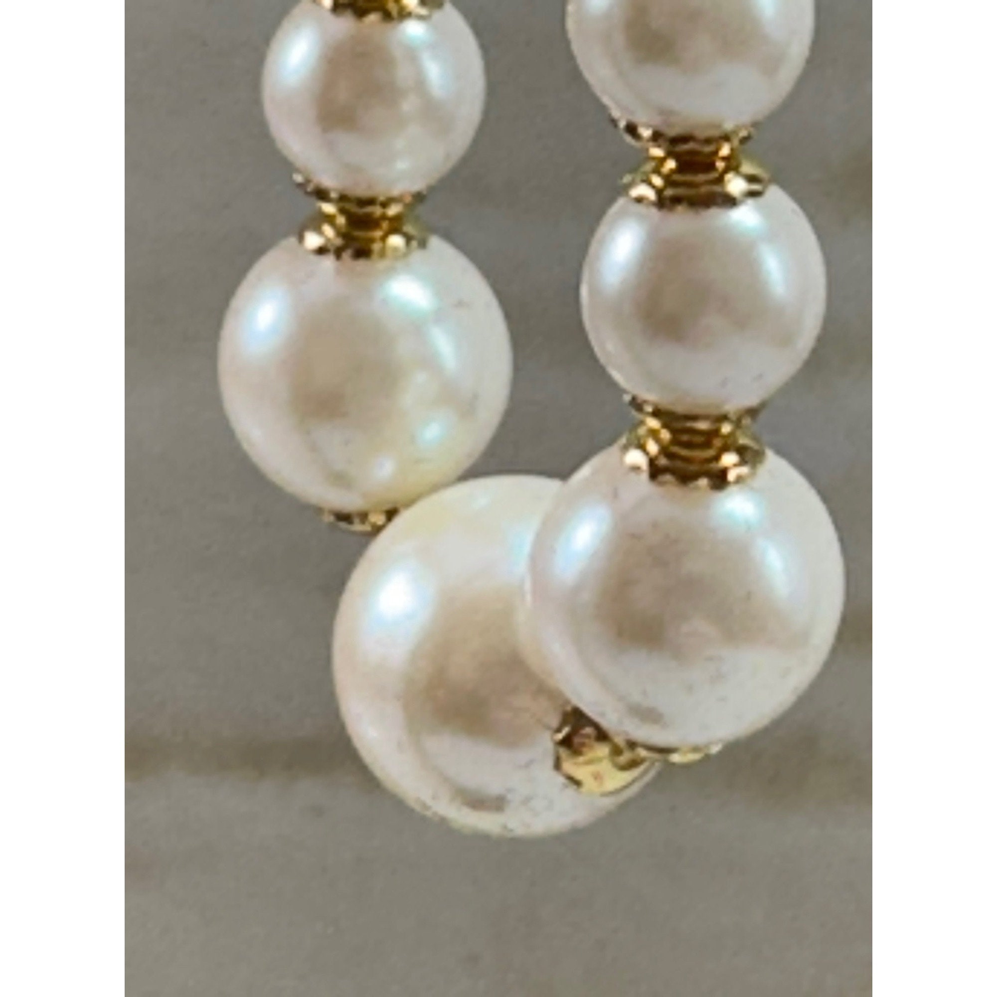 Vintage Avon Faux Pearl Hoops - Etsy