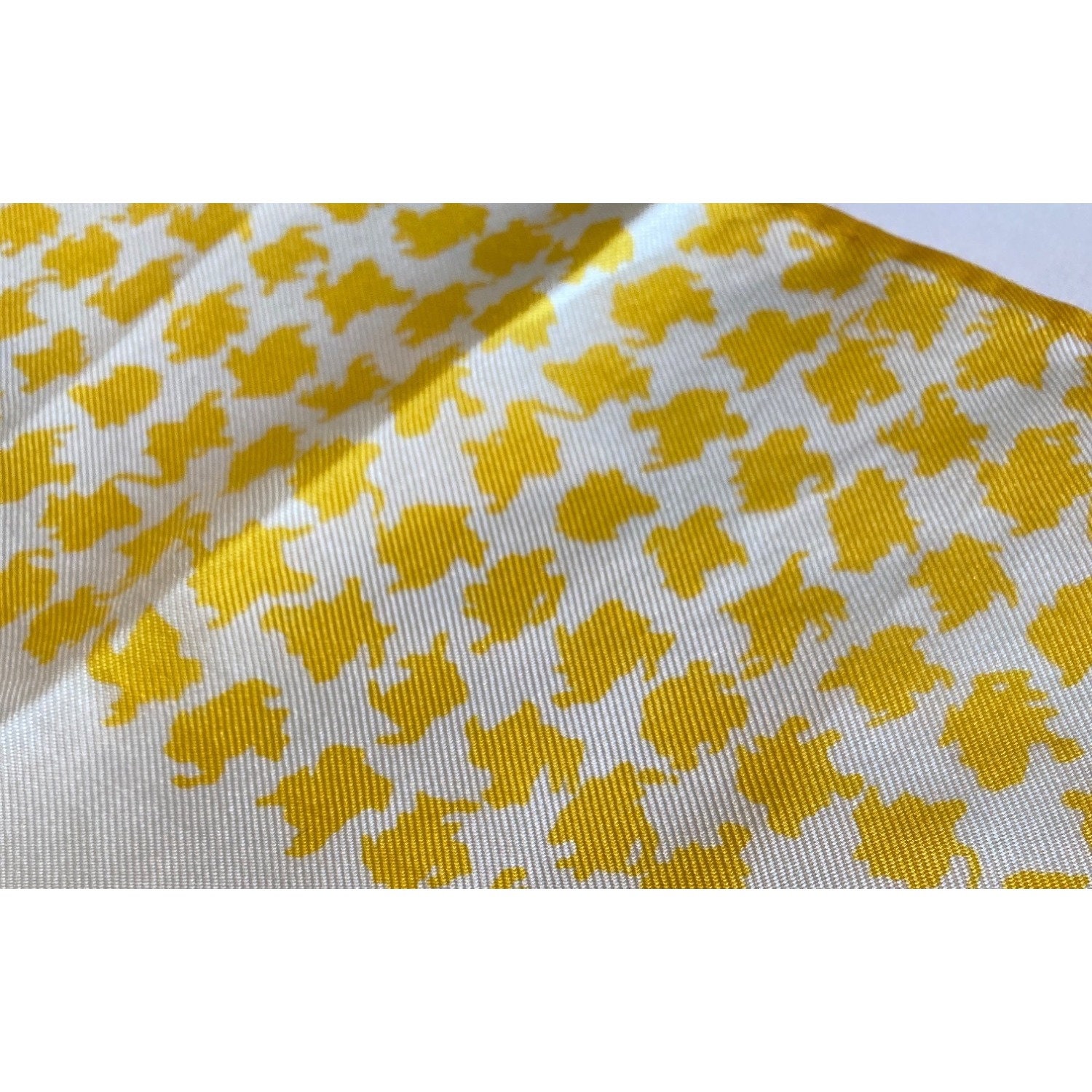 Echo Vintage Sunshine Houndstooth: Yellow Houndstooth Scarf - Etsy