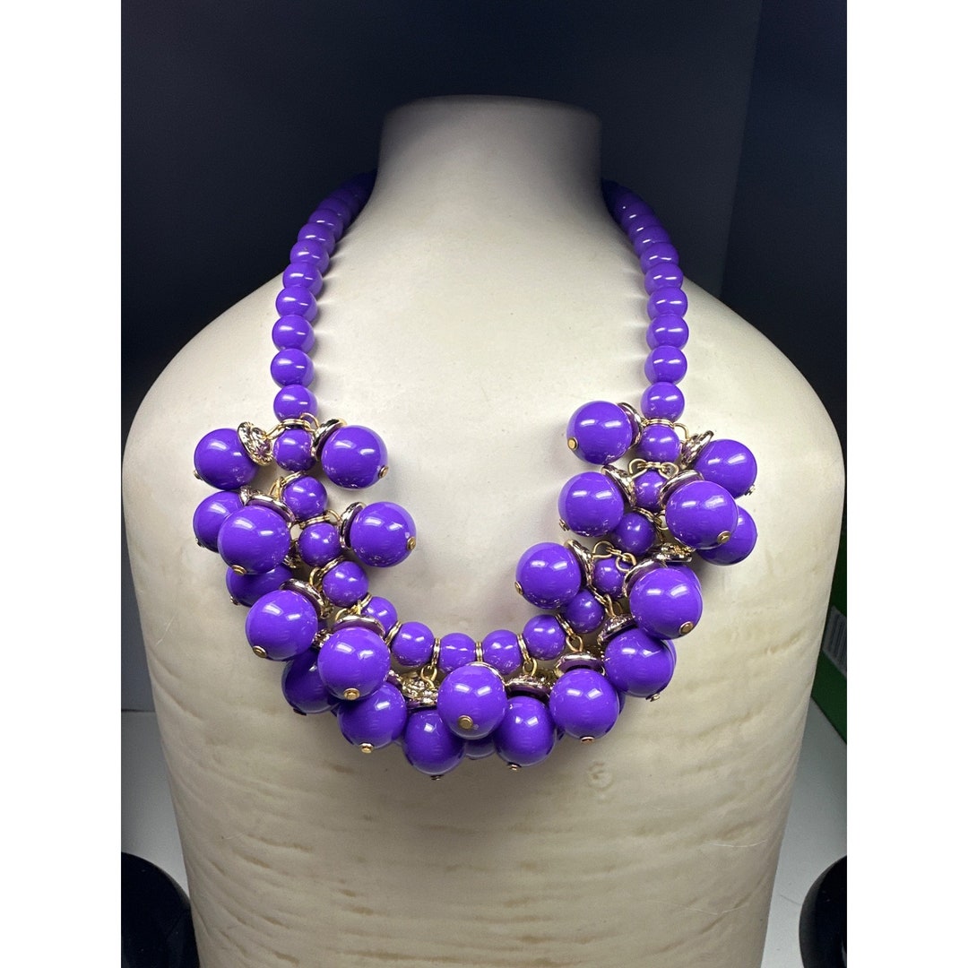 Vintage Monochrome Burst Bead Necklace - Etsy