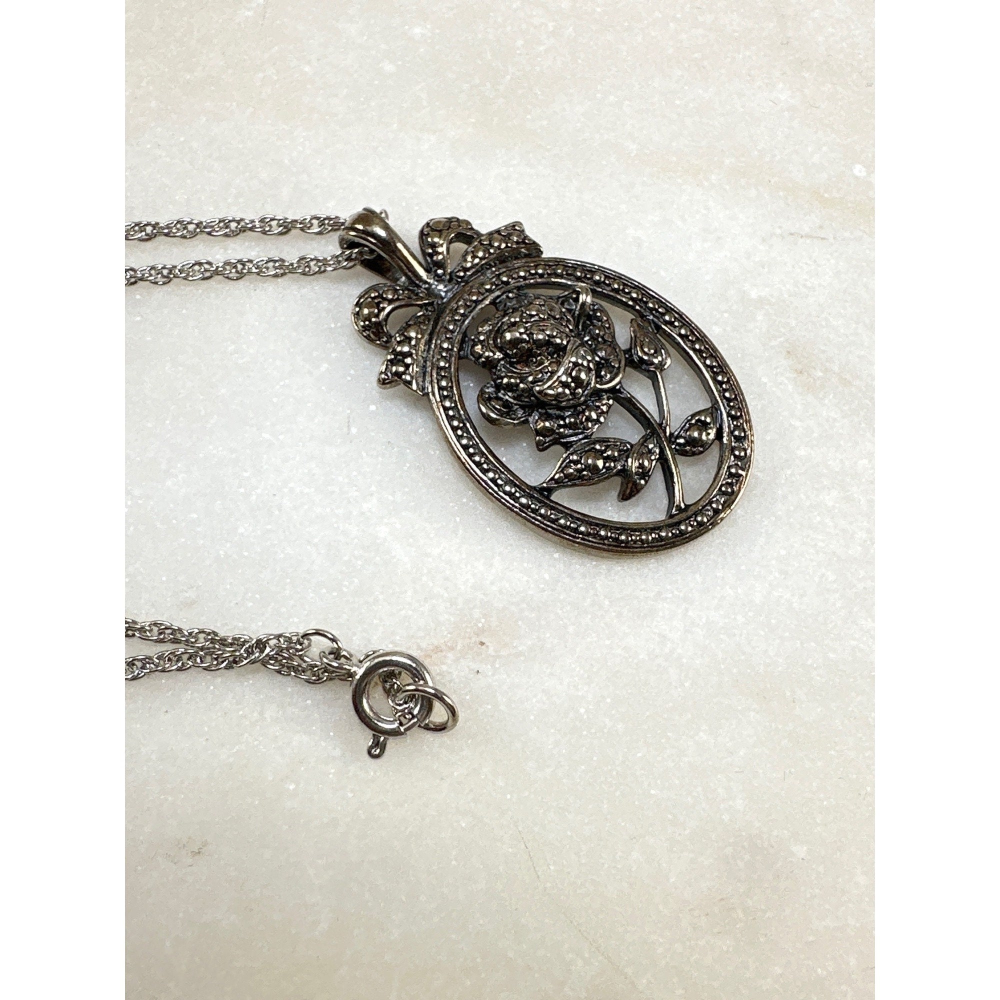 Avon Marcasite Rose I Love You Mother Pendant - Etsy
