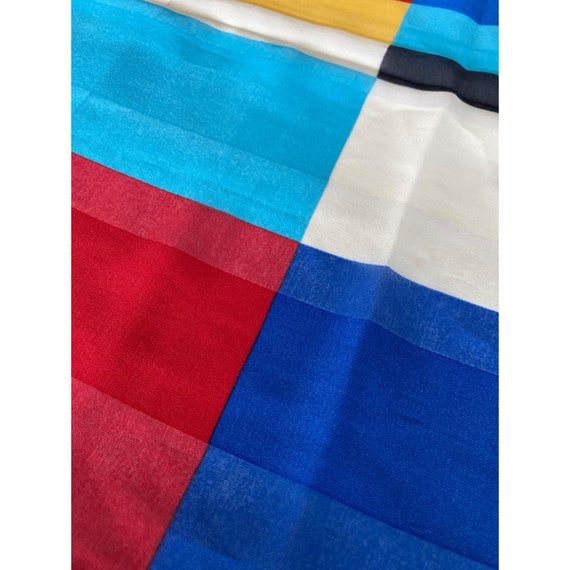 Vintage Color Fusion: Primary Color Blocks Scarf - Gem