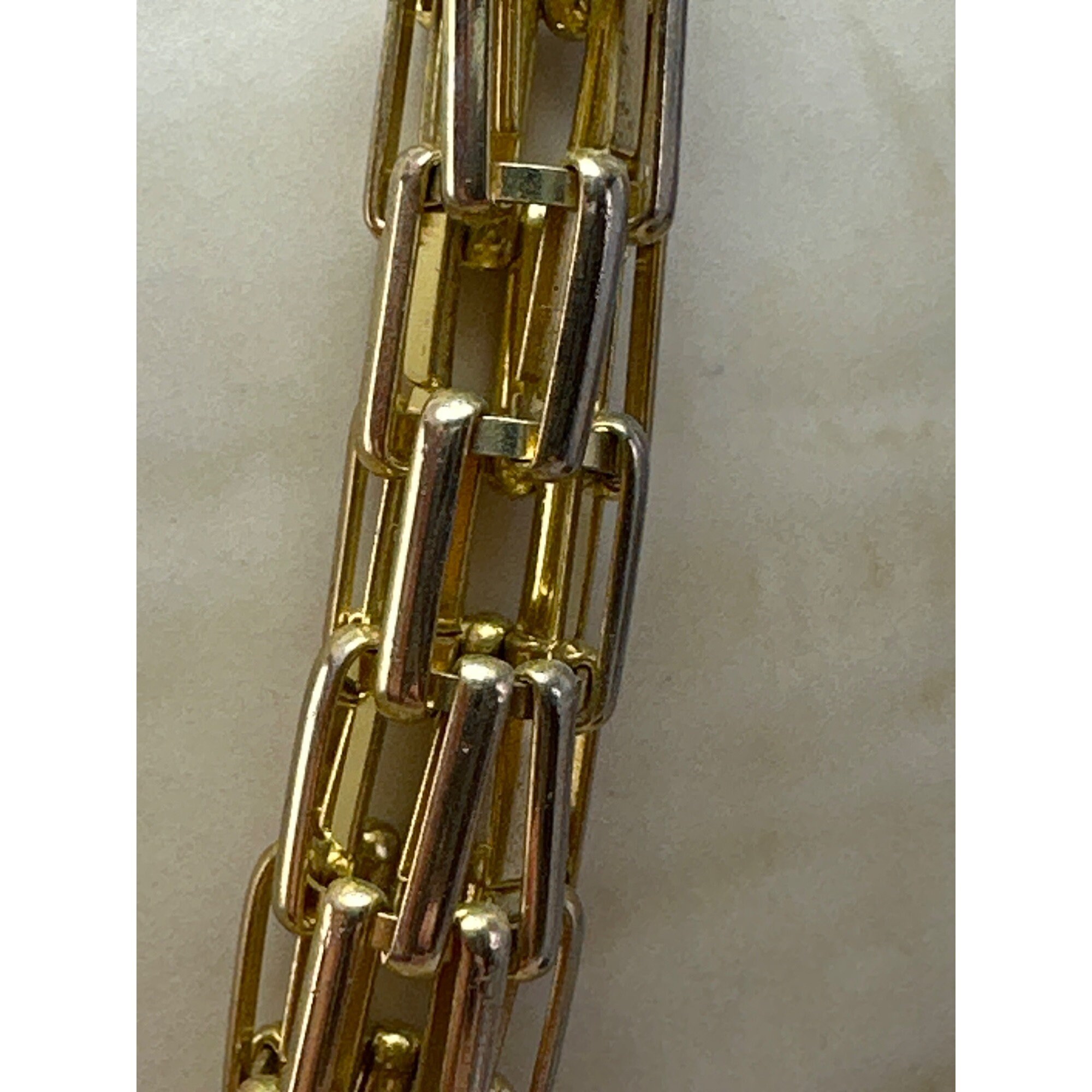 Vintage Gold-tone Rounded Chain Link Necklace - Etsy