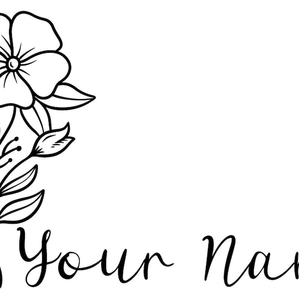 Flower Name Decal - Etsy