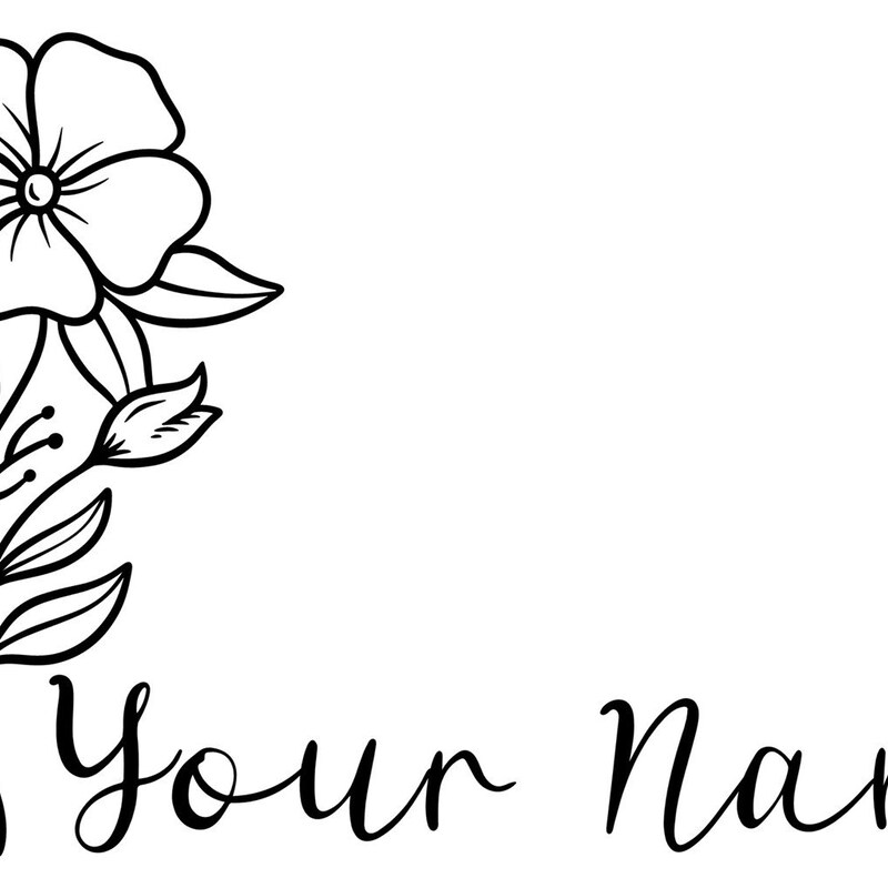 Flower Name Decal - Etsy