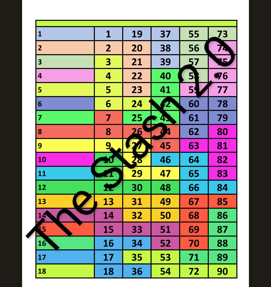 18 Line Tetris Bingo Board Straight and Mixed Sheets - Etsy